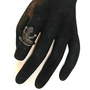 Vintage | Accessories | Vintage Genuine Marcasite Silvertone Lizard Ring | Poshmark